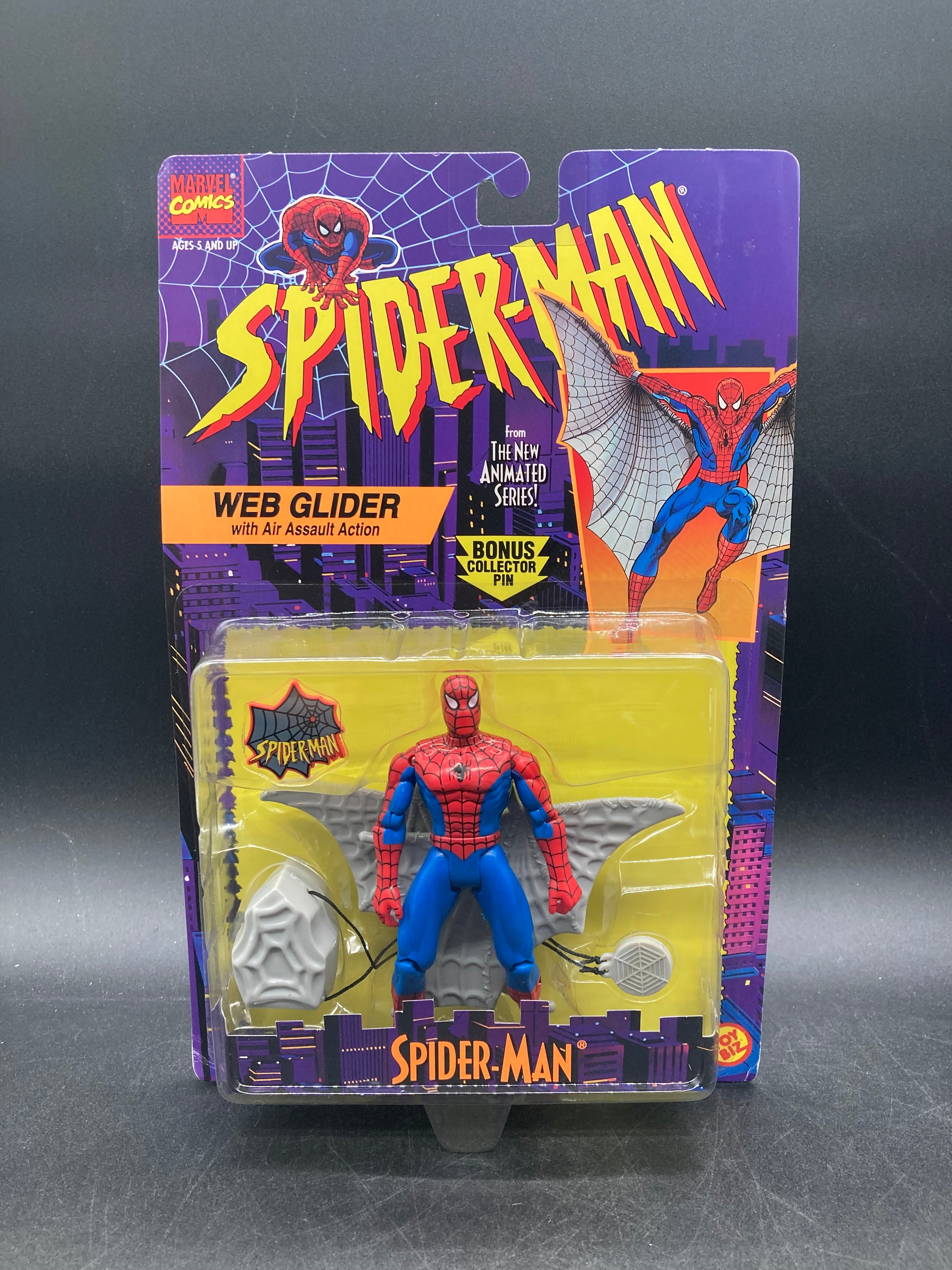 Web-Glider Spider-Man Toybiz Spider-Man Animated Series Figure 1995 ...